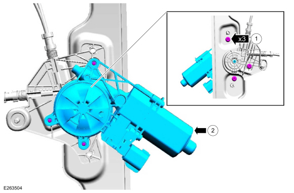 Lincoln Navigator - Front Door Window Regulator Motor. Removal and ...