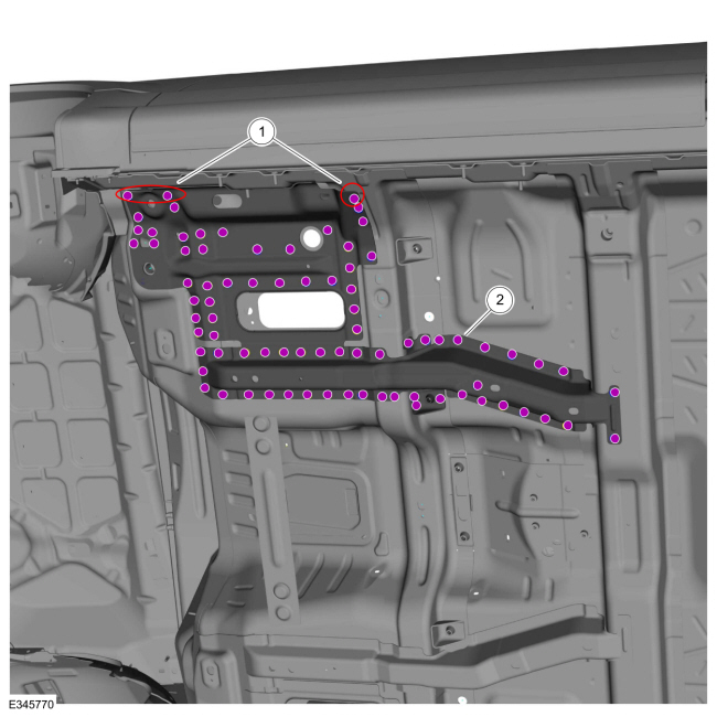 Lincoln Navigator - Front Floor Panel Lower Reinforcement. Removal and ...