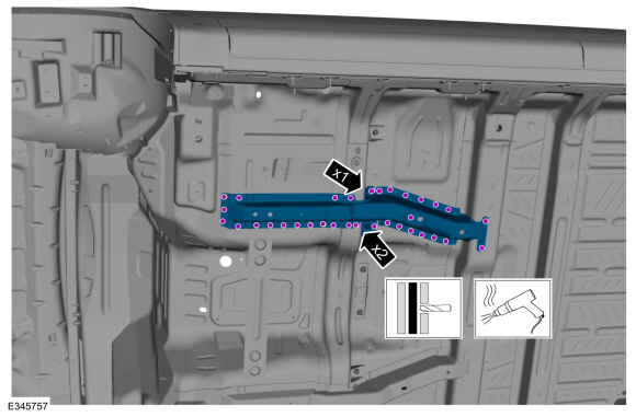 Lincoln Navigator - Front Floor Panel Lower Reinforcement. Removal and ...