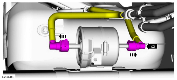 Lincoln Navigator - Fuel Filter. Removal and Installation - Fuel Tank ...