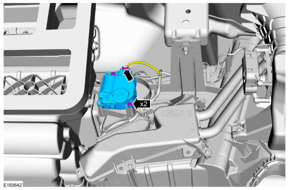 Lincoln Navigator - Passenger Side Temperature Door Actuator. Removal ...