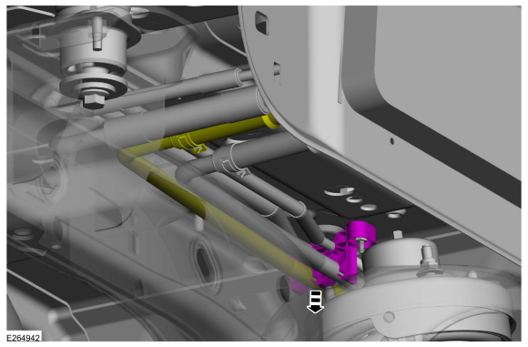 Lincoln Navigator - Rear Heater Core Inlet Line. Removal and ...