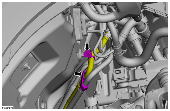 Lincoln Navigator - Rear Heater Core Inlet Line. Removal and ...