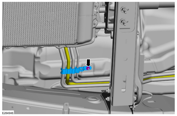 Lincoln Navigator - Rear Heater Core Inlet Line. Removal and ...