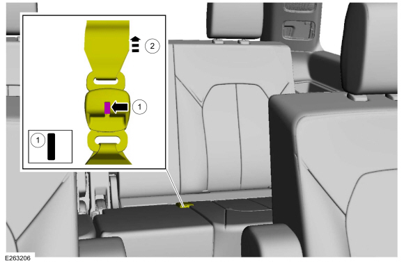 Lincoln Navigator - Third Row Center Seatbelt Retractor - Short ...
