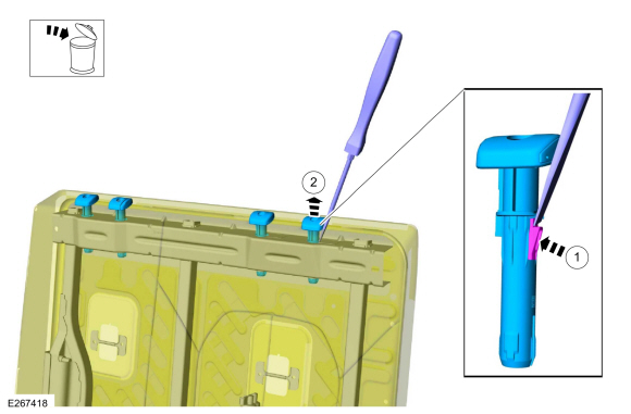 Lincoln Navigator - Third Row Seat Head Restraint Guide Sleeve. Removal ...